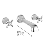 The Mull Wall Mounted 3-Hole Bath Mixer - Drummonds Bathrooms