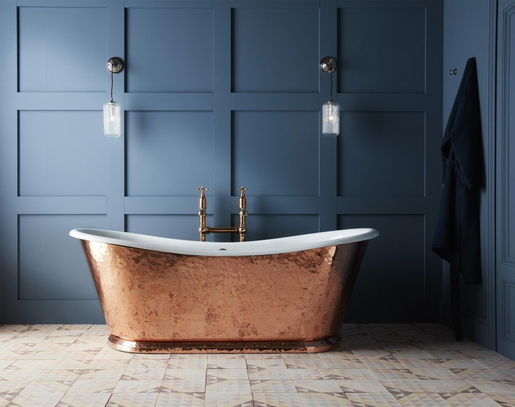 The Hammered Wye Copper Clad Cast Iron Bath - Drummonds Bathrooms