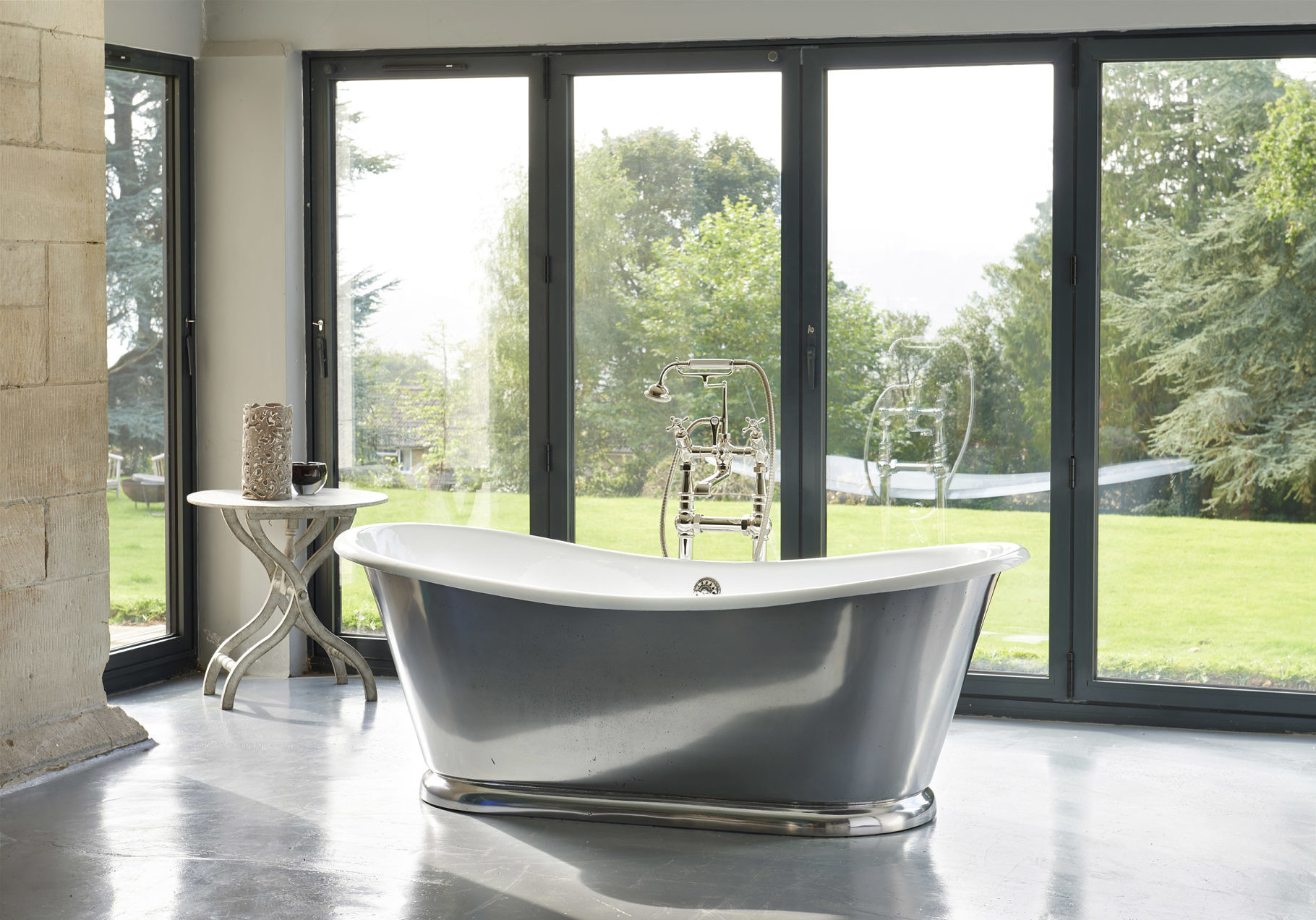 The Wye Large Bateau Cast Iron Bath Tub - Drummonds Bathrooms