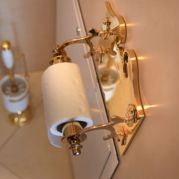 Loo Roll Holder With Backplate - Drummonds Bathrooms