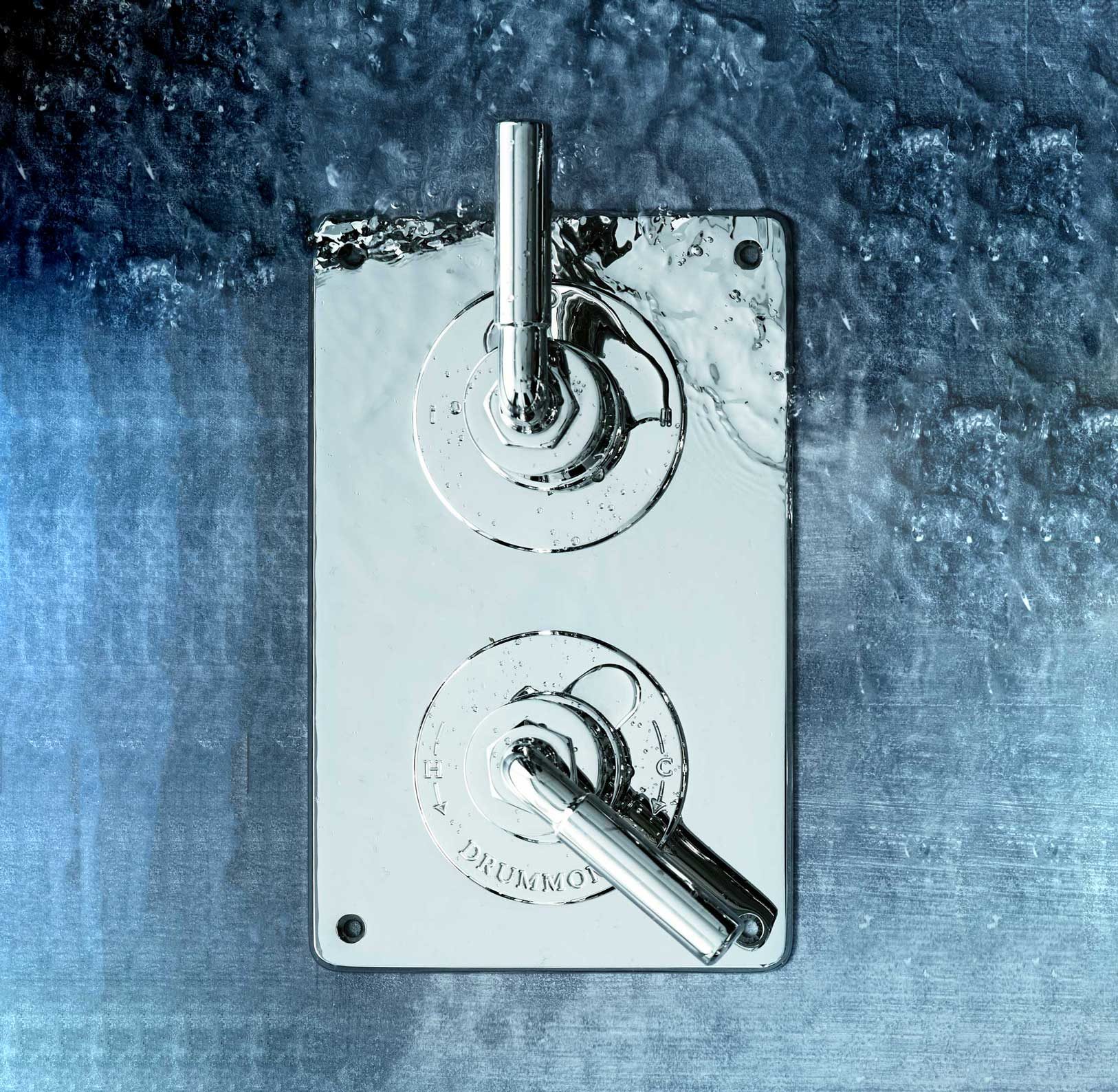 The Bestwood Lever Shower Plate Thermo & On/Off - Drummonds Bathrooms