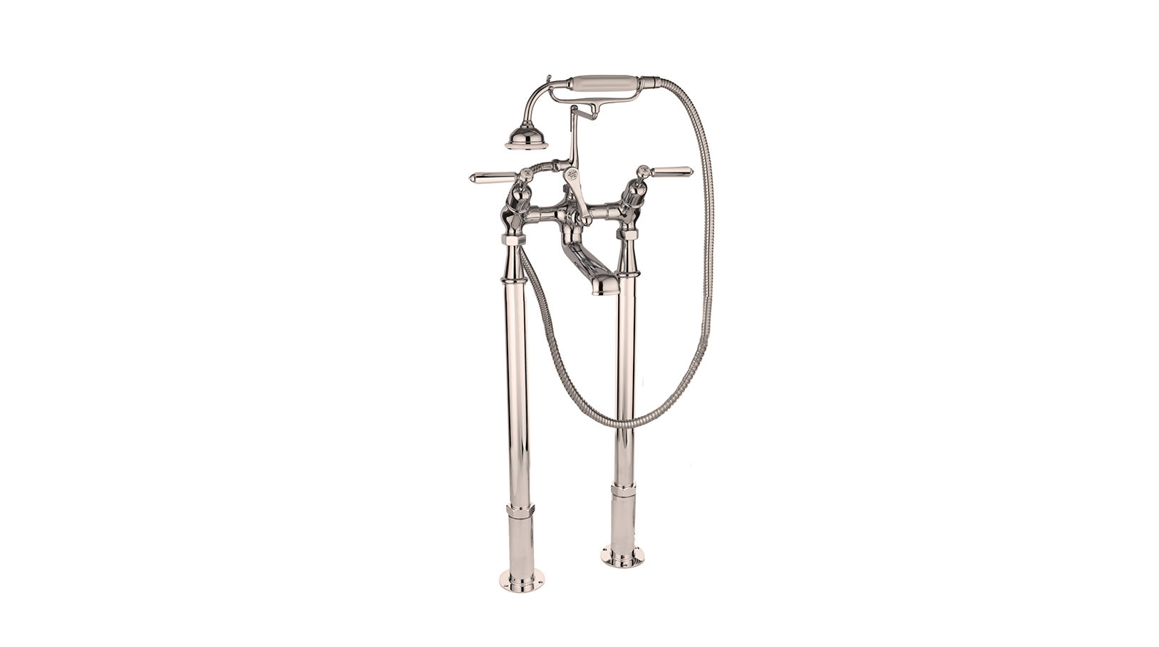 The Coll Bath & Shower Mixer With Floor Standing Legs - Drummonds Bathrooms