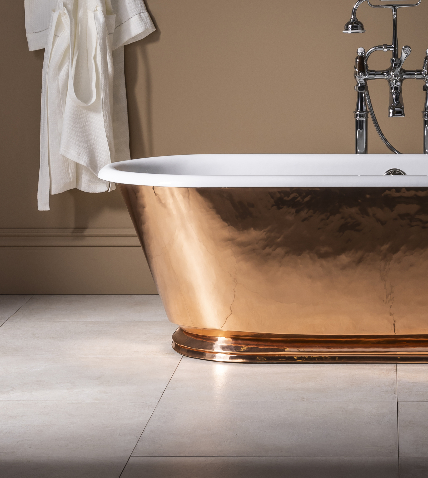 The Hammered Copper Tamar Bathtub - Drummonds Bathrooms