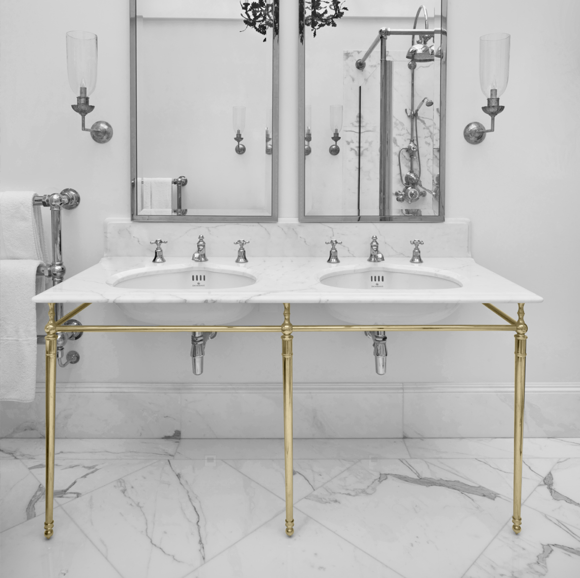 The Double Bespoke Vanity Basin Stand - Drummonds Bathrooms
