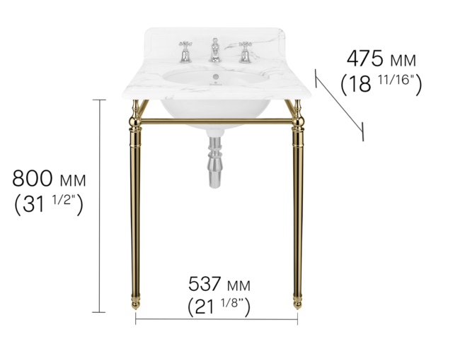 The Single Lea Vanity Basin Stand - Drummonds Bathrooms
