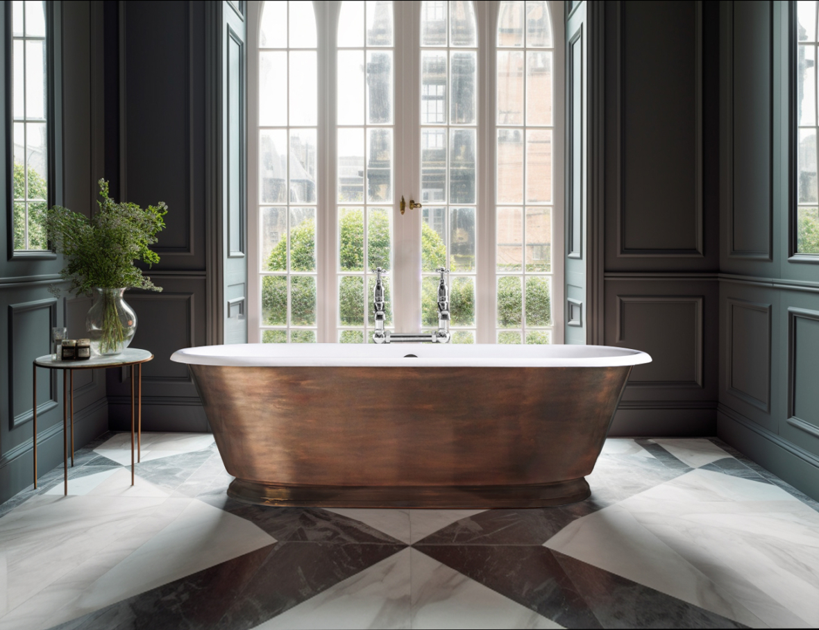The Burnished Copper Tamar Bathtub - Drummonds Bathrooms