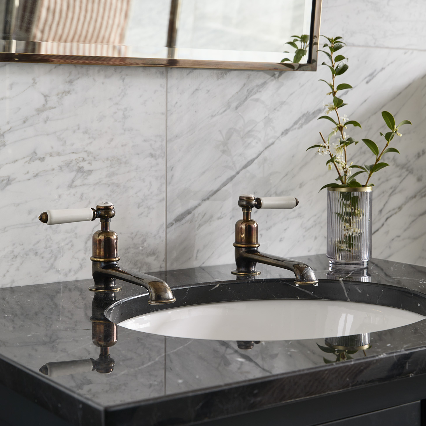 The Coll Lever Basin Taps - Drummonds Bathrooms